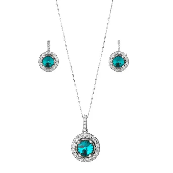 CHIARELLA Necklace And Earrings Set - Silver