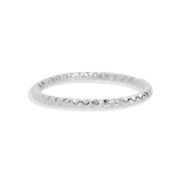 KATE KOEL Textured Stack Ring - Silver