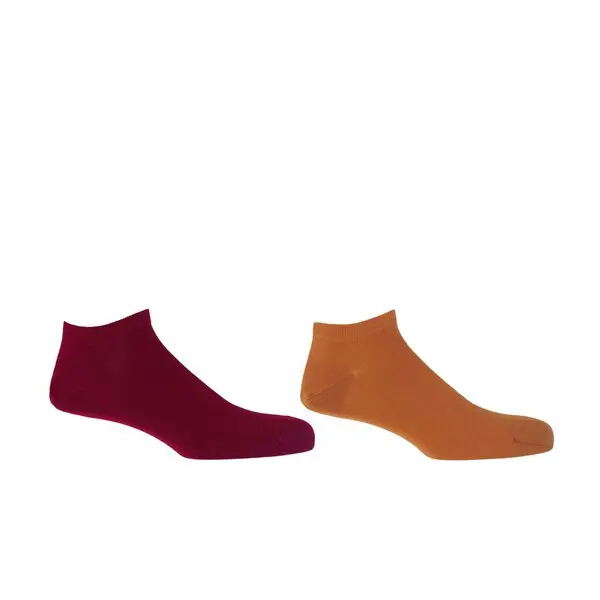 PEPER HAROW - MADE IN ENGLAND Classic Trainer Socks Bundle - Orange/red