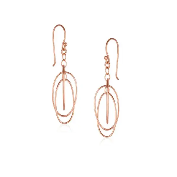 SPERO LONDON Nested Loop 3d Drop Earrings - Rose Gold