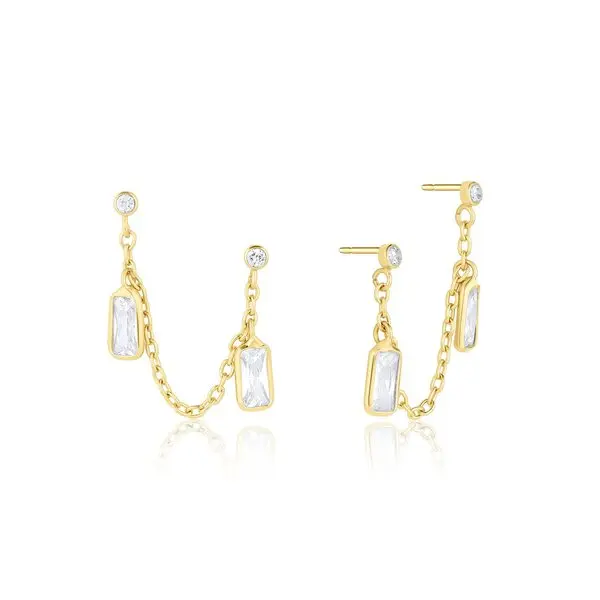 SET & STONES Suzie Chain Earrings - Gold