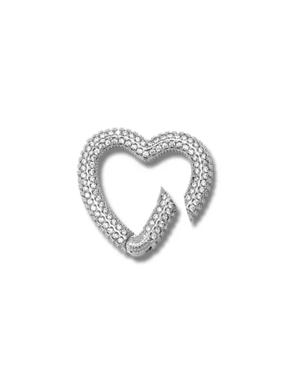 JAREDJAMIN Heart Pavé Clicker Clasp