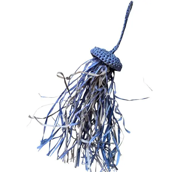 ZANATANY CONCEPTS Jellyfish- Raffia Keyring - Blue