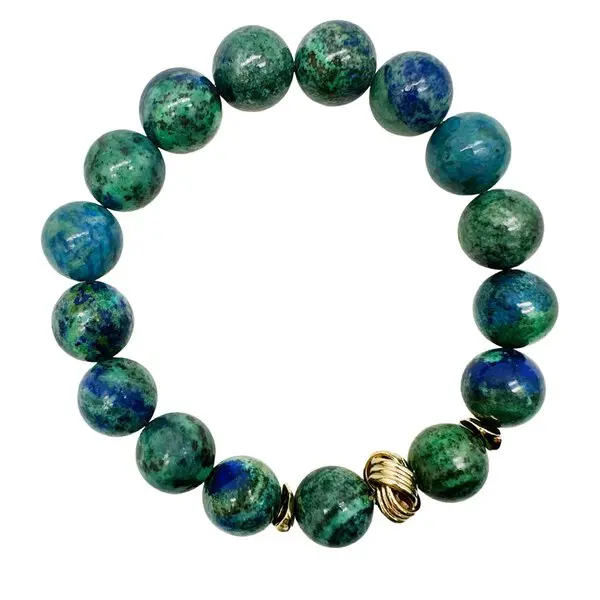 FARRA Phoenix Lapis Gemstone Bracelet - Green