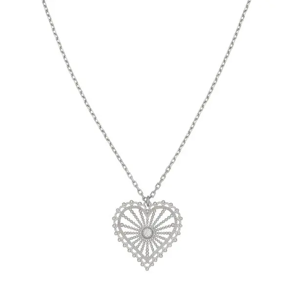 ZOË & MORGAN Amor White Zircon Necklace - Silver