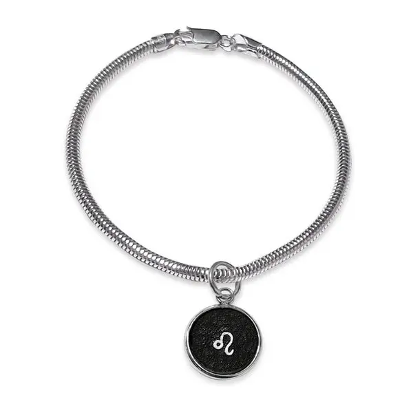N'DAMUS LONDON Leo Zodiac Astrolab Leather & Sterling Bracelet - Silver