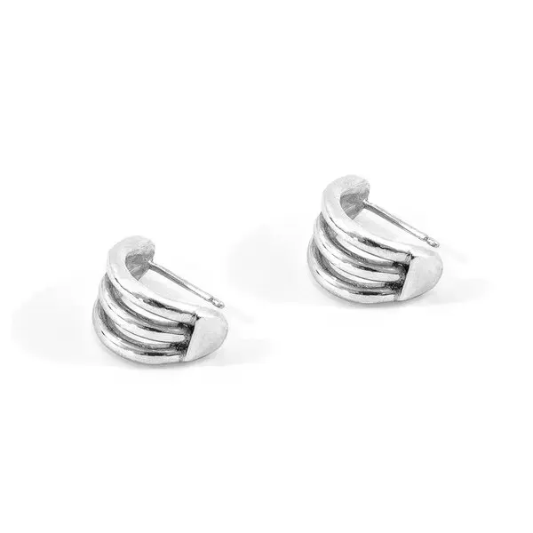 ANCHOR & CREW Bondi Surf Earring Studs - Silver