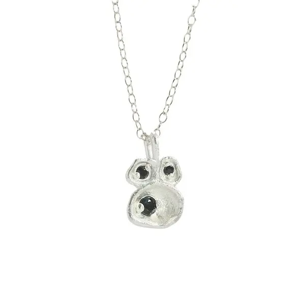 CLAIRE HILL DESIGNS Sapphire Lichen Pendant Necklace - Silver