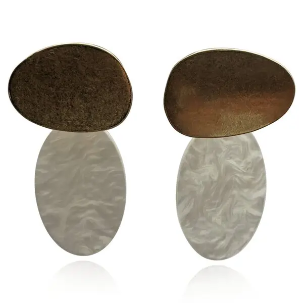 MICHAEL NASH JEWELRY Chiara Mother-of-pearl Drop Earrings - Gold/white