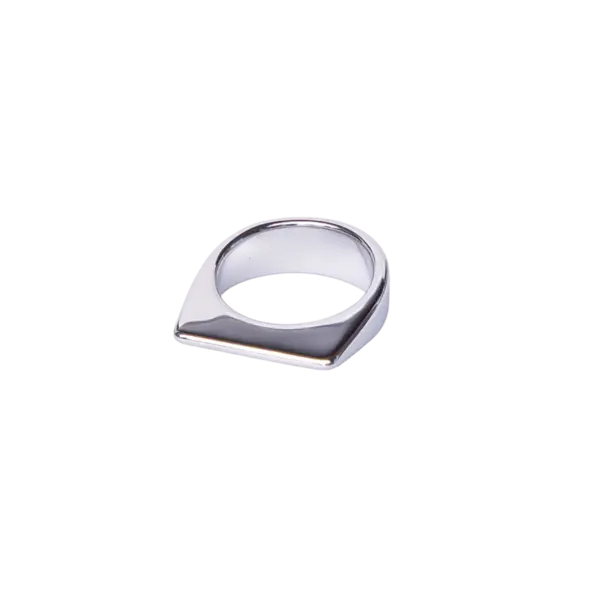 MIDDLE FINGER Ridgeback Stacker Ring - Silver