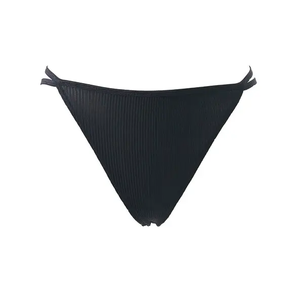 AROMATIQUE Ribbed Silk Thnog - Black