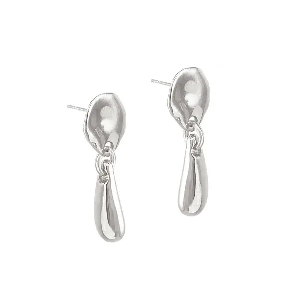 BIKO Splash Stud Earrings - Silver