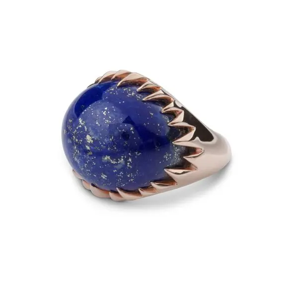 KASUN Eye Of Poseidon Lapis Ring - Rose Gold
