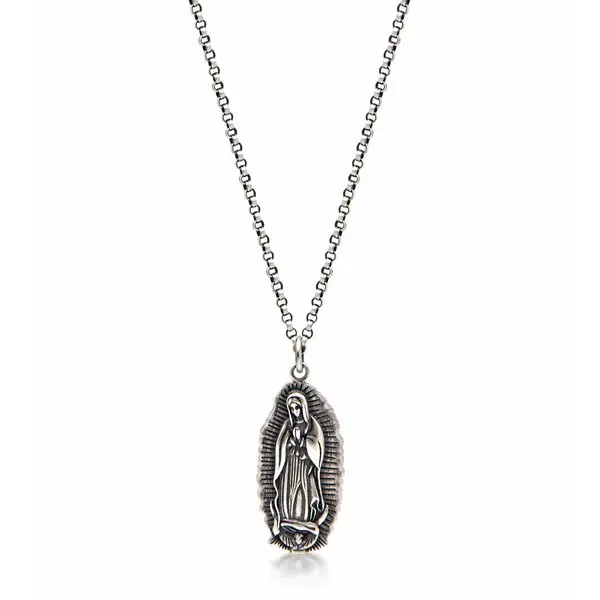 NIALAYA JEWELRY Our Lady Of Guadalupe Sterling Pendant Necklace - Silver