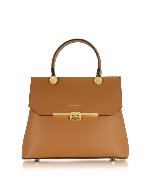 LE PARMENTIER Atlanta Top Handle Satchel Bag - Brown