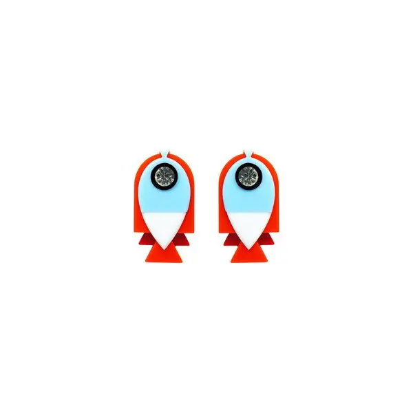 GISSA BICALHO Fish Dangle Earrings - Orange