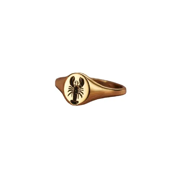 POSH TOTTY DESIGNS Lobster Signet Ring - Gold