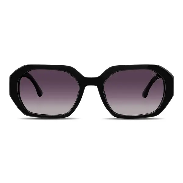 VELVET EYEWEAR Geometric Nina Sunglasses - Black