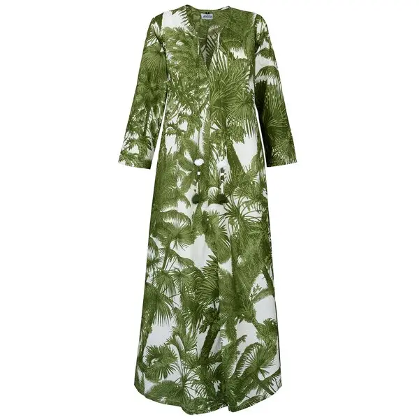 ANTRA DESIGNS Mielikki Cotton Kaftan - Green