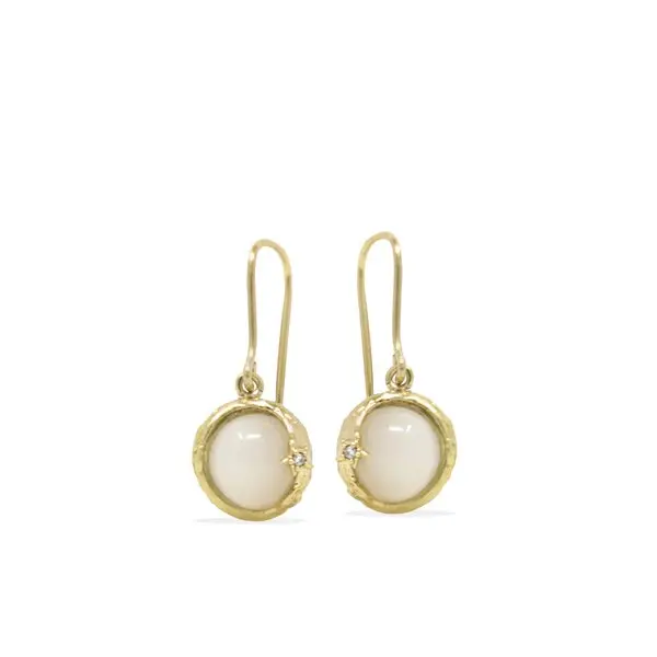 VINTOUCH ITALY Ad Astra Moonstone Earrings - White/gold