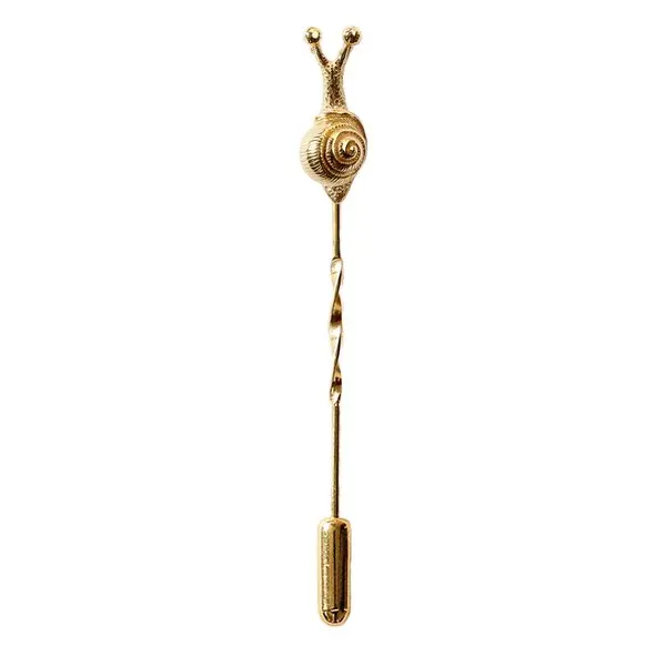 LEE RENEE Baby Snail Tie Pin - Gold
