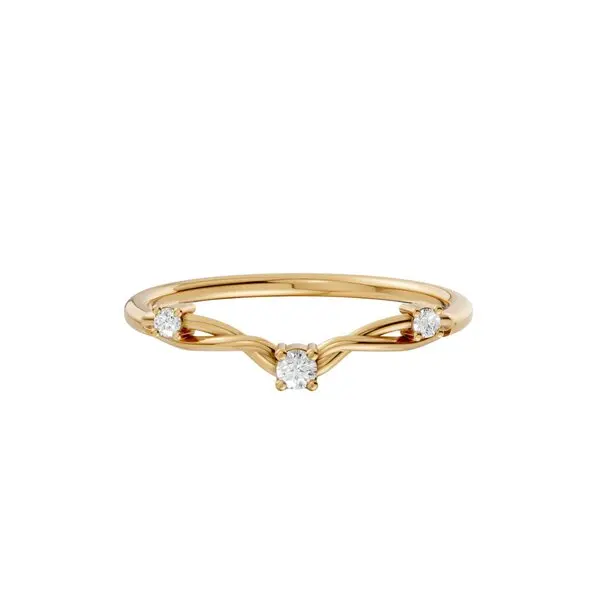 AYA FINE JEWELRY 0.06 Ct Round Diamond Ring In 14k Gold - Yellow