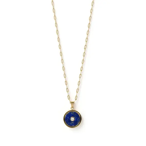 ARMS OF EVE Gold Plated Koda Necklace - Gold/blue