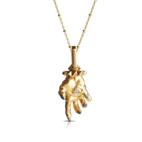 KASUN LONDON Hand Of The Protector Tanzanite Vermeil Pendant - Gold