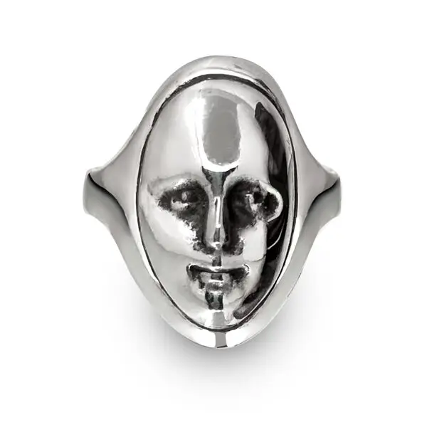 PERRY GARGANO The Stranger Face Sterling Ring - Silver