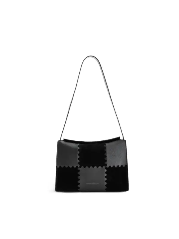 ORANGE CUBE Square Stitch Box Bag