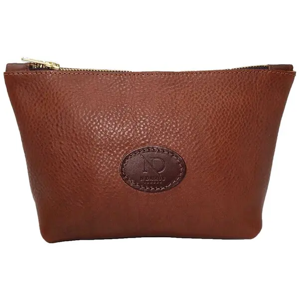N'DAMUS LONDON Altantic Chestnut Leather Toiletry Case - Brown