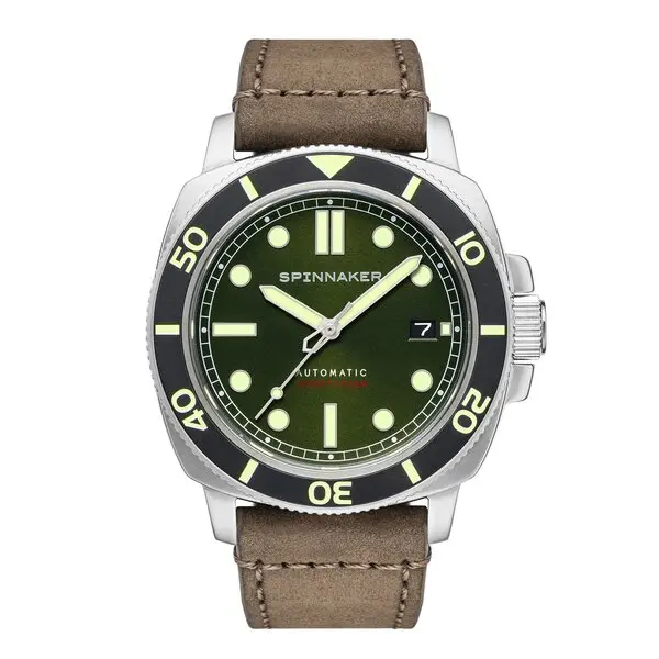 SPINNAKER Hull Diver Automatic Strap Watch - Green