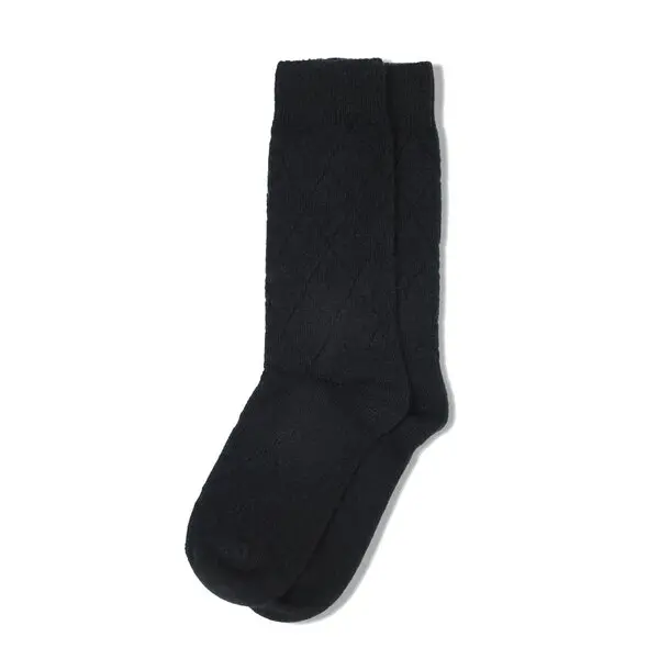 GIGI KNITWEAR Quilted Knit Socks - Black