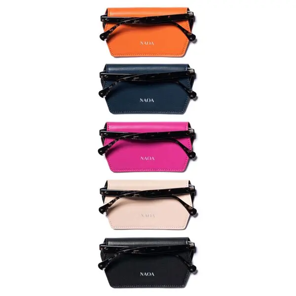 NAOA Five-pack Slim Glasses Cases - Orange/pink