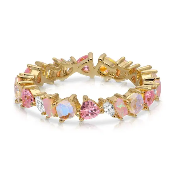 NATIVE GEM Vienna Opal Vermeil Ring - Pink