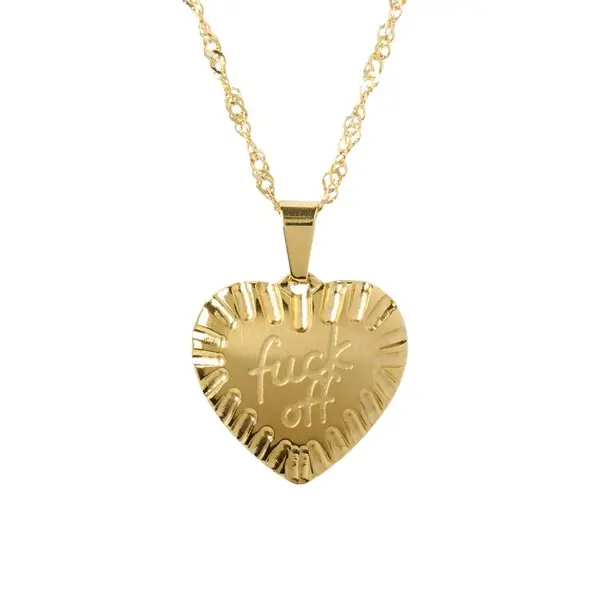 HOOPS + CHAINS LDN Heart Pendant Chain - Gold
