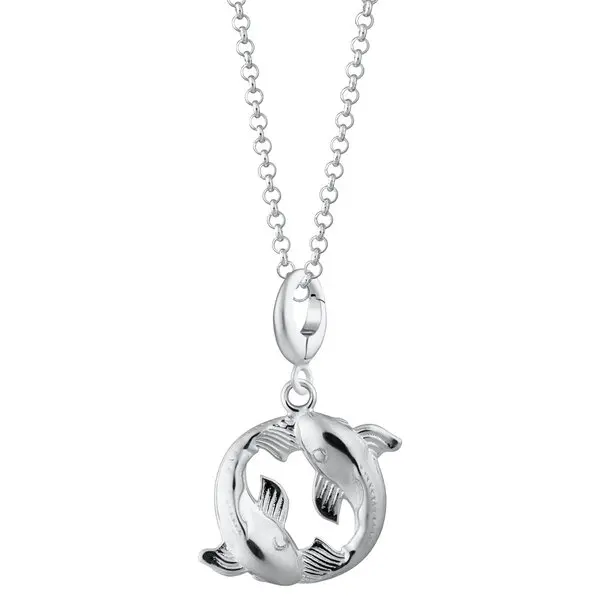 LILY CHARMED Koi Fish Pisces Zodiac Charm Necklace - Silver