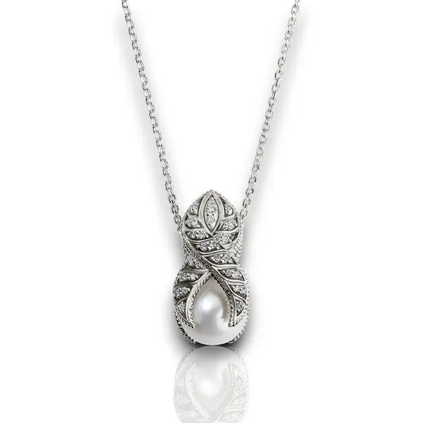 DANEILA LÉON Sterling Freshwater Pearl, Sapphire, And Lab-grown Diamond Pendant Necklace - Silver