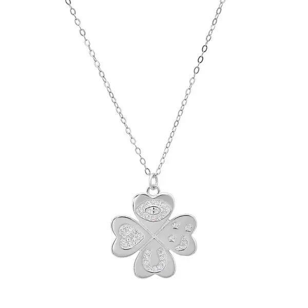 KYLIE HARPER Sterling Clover Pendant Necklace - Silver