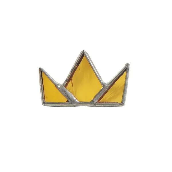 LAURA DAILI Golden Crown Mirror Brooch - Gold