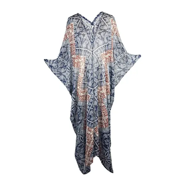 JENNAFER GRACE Petaluma Border Caftan - Blue