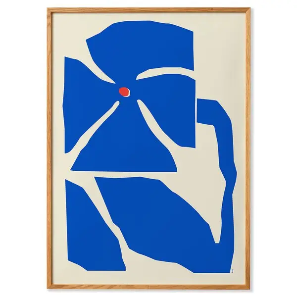 PAPER COLLECTIVE Blue / White Flores Nocturnas Nr. Two Art Print - Blue/white