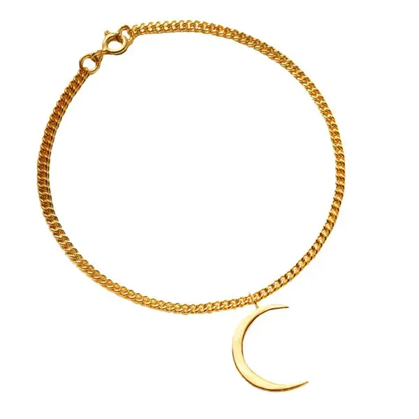 POSH TOTTY DESIGNS Crescent Moon Charm Bracelet - Gold