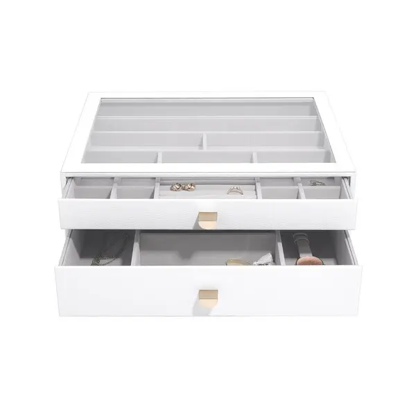STACKERS Supersize Pebble Set Of Two Drawers - White