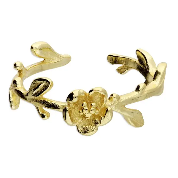 KAIZARIN Flower Toe Ring - Gold