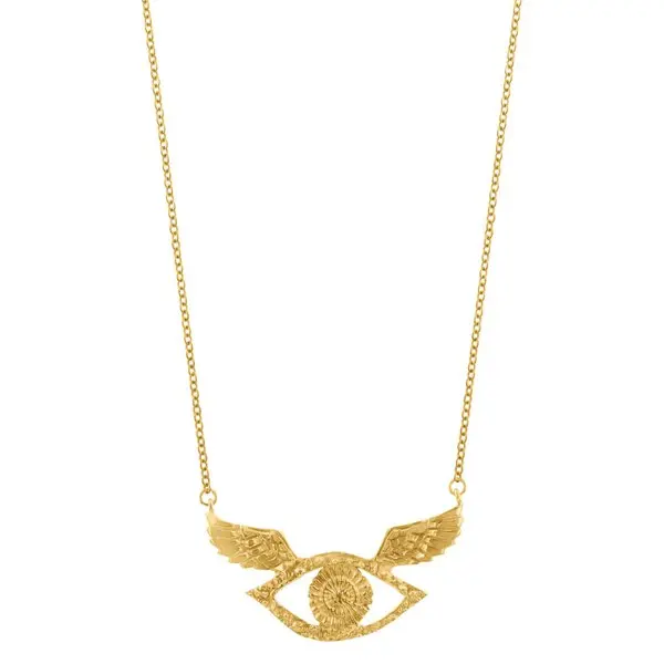 SOPHIE SIMONE DESIGNS Eyes Wings Pendant Necklace - Gold