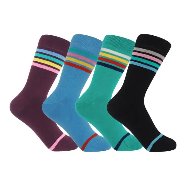 PEPER HAROW - MADE IN ENGLAND Mix Tape Socks Bundle - Black/blue/eed