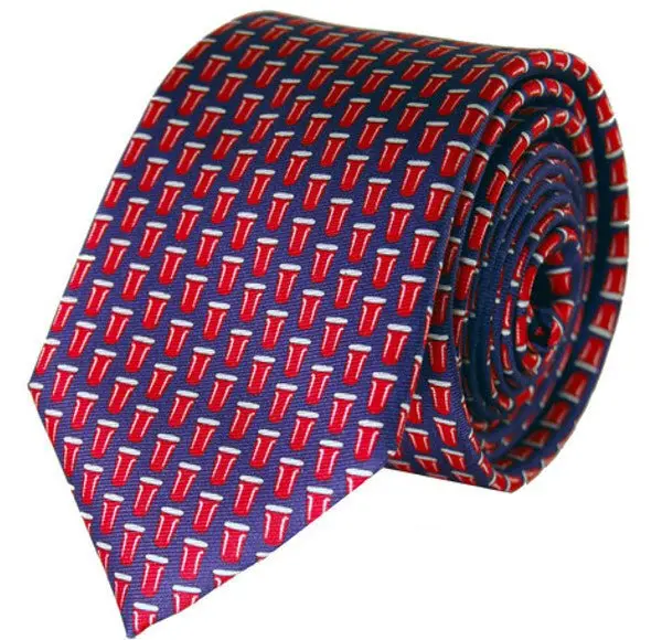 LAZYJACK PRESS Re-rack Printed Neck Tie - Blue