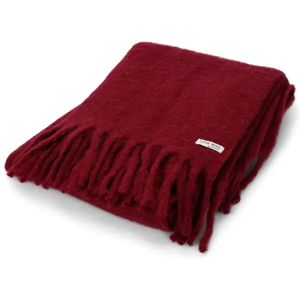 TIRILLM Molly" Fluffy Throw Blanket - Red