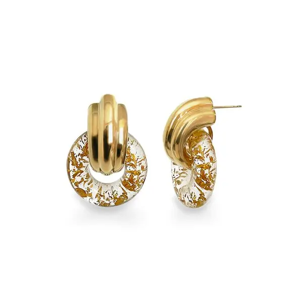 GOLD & HONEY Donut Drop Earrings - Gold